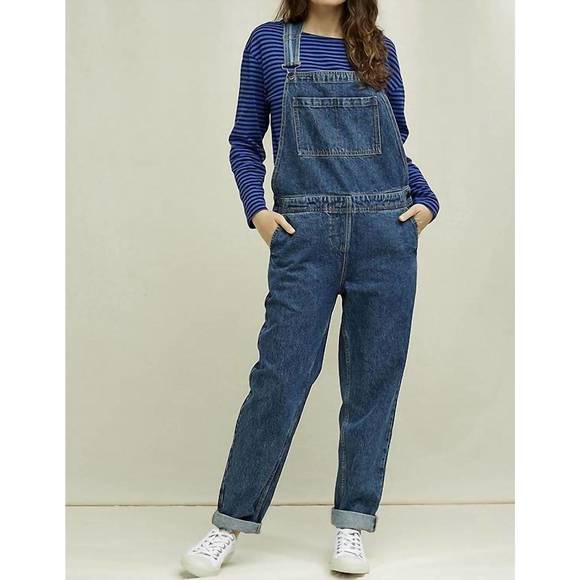 People Tree | Jeans | New People Tree Denim Overall In Medium Blue ...